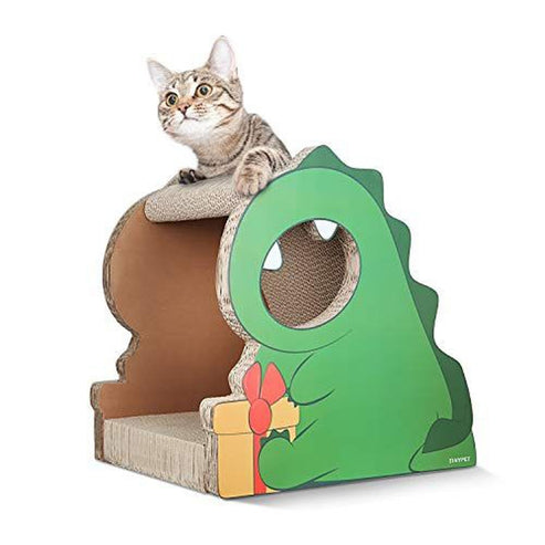 Dinosaur Shape Cat Scratching House Bed Furniture Protector – Simple Deluxe